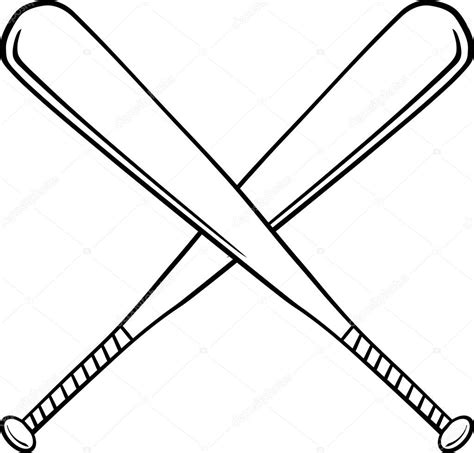 Crossed Baseball Bats Stock Vector By ©hittoon 61083565