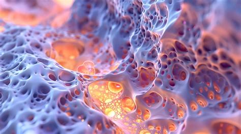 Abstract Glowing Nodes Network Digital Synapse Closeup Scientific Render Ai Art For Tech And
