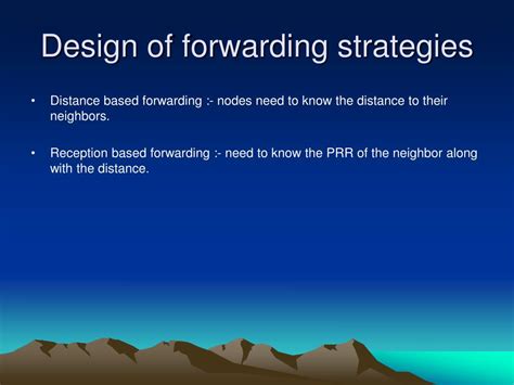 Ppt Energy Efficient Forwarding Strategies For Geographic Routing In Lossy Wireless Sensor
