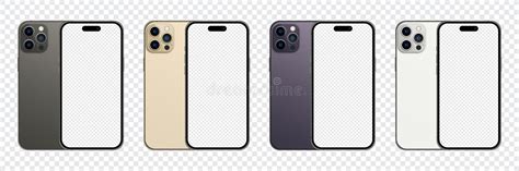 Iphone 14 Pro Mockup Mockup Screen Iphone And Back Side Iphone Iphone 14 Realistic Vector