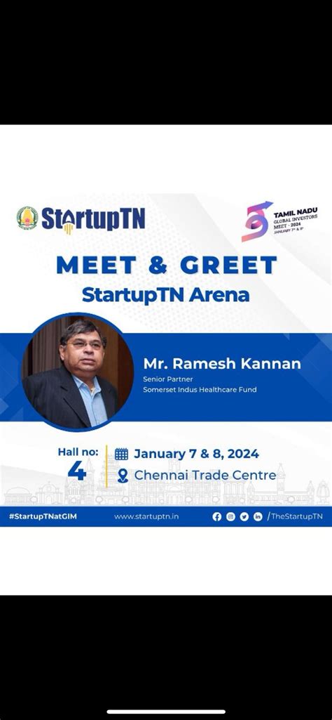 Ramesh Kannan On Linkedin Onetrilliondreams Tanfundgrandlaunch Tngim2024 Tnisready
