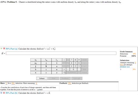 Solved 13 Problem 5 Charge Is Distributed Along The