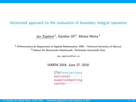 Pdf Vectorized Approach To The Evaluation Of Boundary Integral Operators