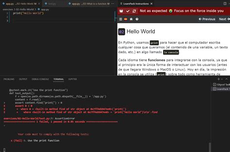 excercise bug 02 hello world · issue 1018 · learnpack learnpack · github