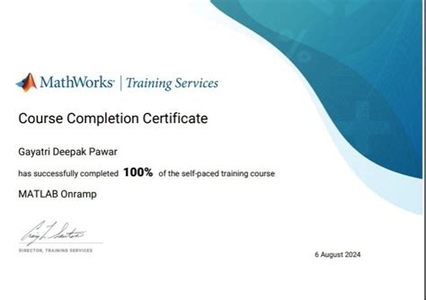 Gayatri Pawar On Linkedin Matlab Simulink Certification Dpu Continuouslearning Engineering
