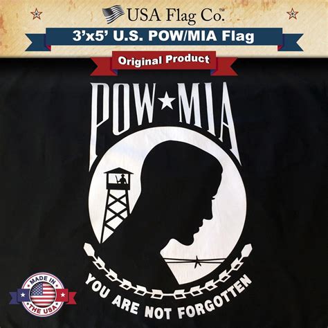 Double Sided Polyester Pow Mia Flag 3x5 Usa Flag Co