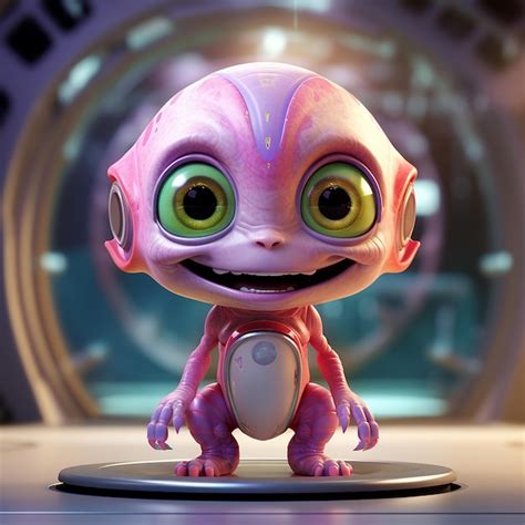 Premium Ai Image Cute Alien