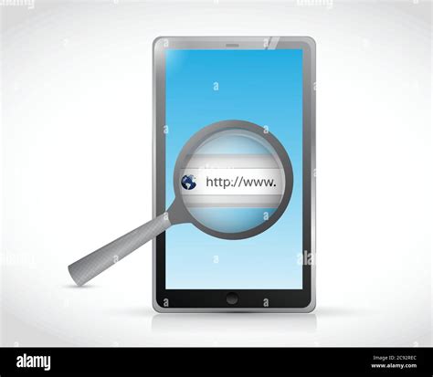 Tablet Search Bar Online Illustration Design Over A White Background Stock Vector Image Art