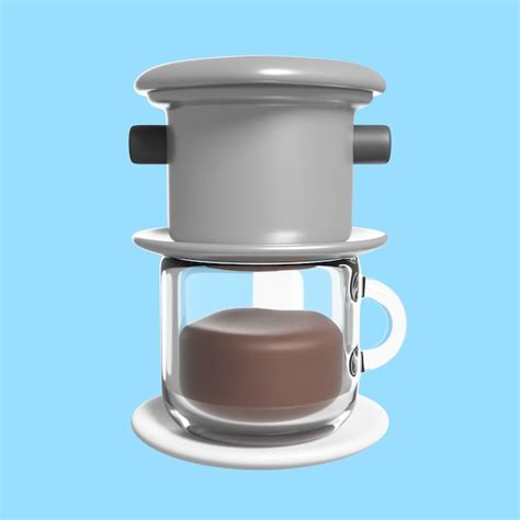 커피숍 아이콘의 3d 렌더링 무료 Psd 파일