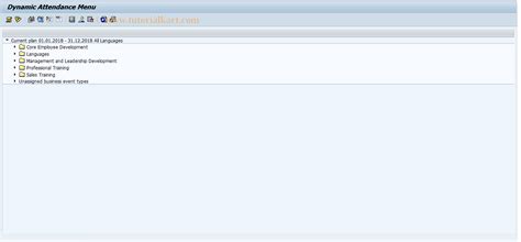 PSV1 SAP Tcode Dynamic Attendance Menu