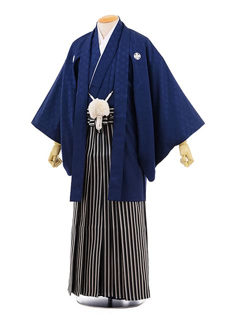 【楽天市場】レンタル 紋付き袴 袴レンタル 男 成人式 卒業式レンタル 男性用袴 Men0066 紺地 菱 紋付×紺ライン袴 成人式 袴 レンタル 男性 結婚式 メンズ袴 新郎袴 成人式