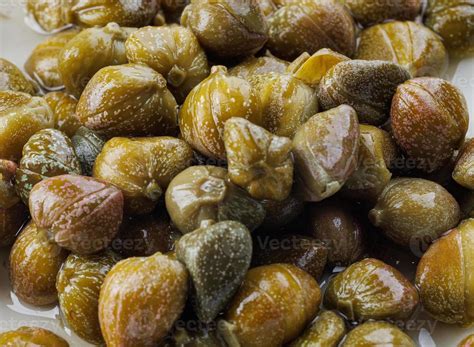 Background Of Beautiful Pickled Capers Capers In Brine 17153315 Stock