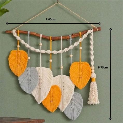 Jual Hiasan Dinding Daun Gantung Makrame Plintir Shopee Indonesia