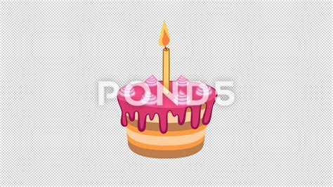 Happy Birthday Cake With Candles Animation