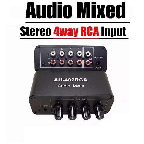 Rca Audio Mixer 4 Input 2 Output Stereo Audio Source Switcher Volume