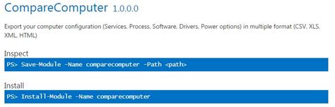 Powershell Module Compare 2 Computer Configurations Services Drivers Syst And Deploy