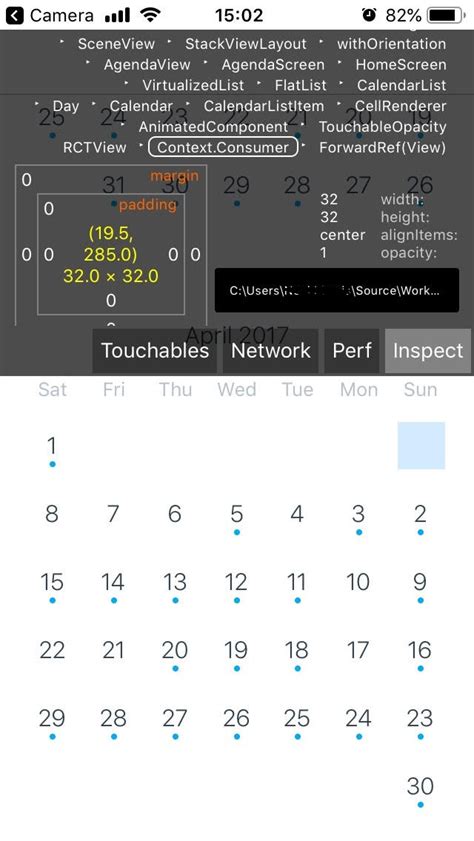 Reactjs React Native Calendars Wix Agenda View Alignment Broken