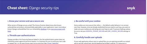 Django Security Tips Snyk