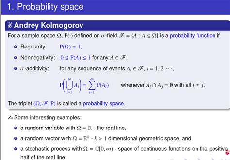 Solved Probability Space Andrey Kolmogorov For A Sample Chegg Com