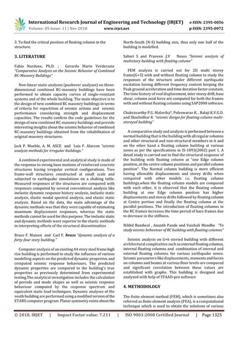 Irjet Seismic Analysis Of Multi Storey Building With And Without