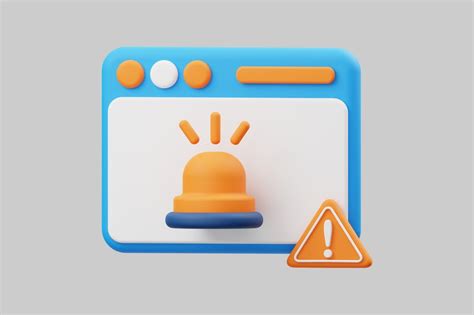 Notification Window With Bell Icon And Exclamation Mark 3d Incl Alert And Border Envato
