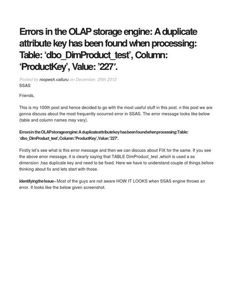 Errors A Duplicate Attribute Key Has Been Found When Processing Pdf