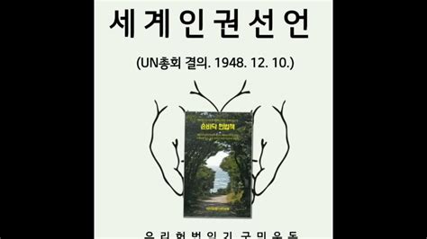 손바닥헌법책 세계인권선언 Youtube