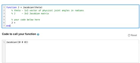 Write A Function To Compute The Jacobian Matrix For Chegg