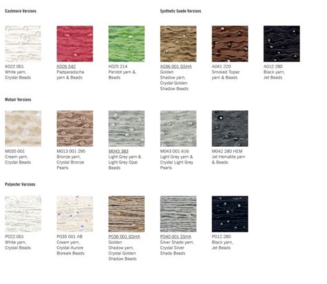 Swarovski Color Chart