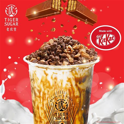 Tiger Sugar Singapore Introduces Kitkat Krunch Brown Sugar Boba Milk