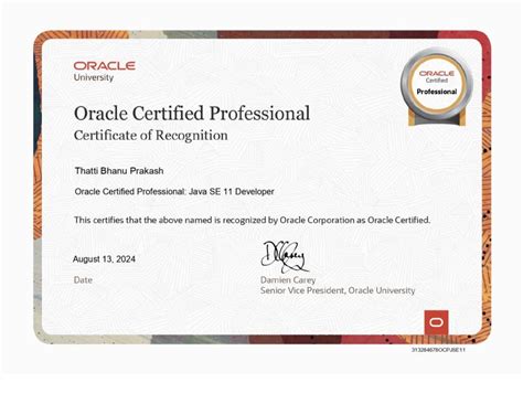 Bhanu Prakash Thatti On Linkedin Java Oraclecertified Kluniversity