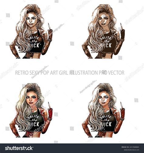 Retro Sexy Pop Art Girl Illustration Stock Vector Royalty Free Shutterstock