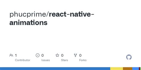 GitHub Phucprime React Native Animations