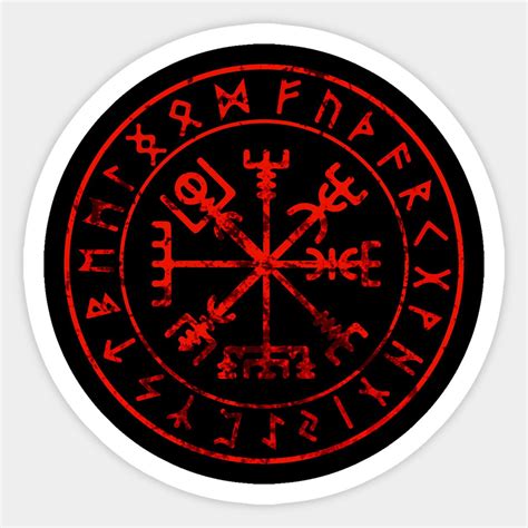 Viking Compass Symbol Sticker Norse Navigation