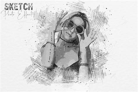 Sketch Painting Brush Effect Premium Psd