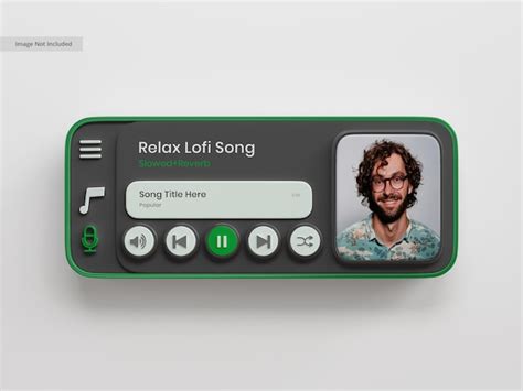 미디어 플레이어 3d 인터페이스 모형 무료 Psd 파일