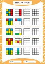 Repeat Pattern Square Grid With Colorful Circles Vector Image