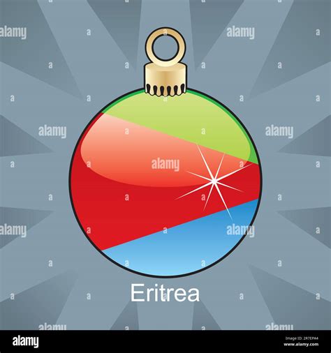 fully editable vector illustration of isolated eritrea flag in