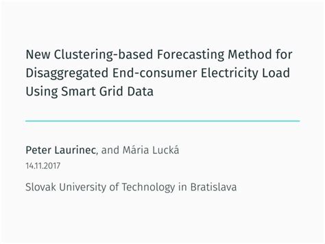 New Clustering Based Forecasting Method For Disaggregated End Consumer