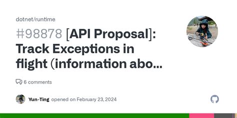 Api Proposal Track Exceptions In Flight Information About The State