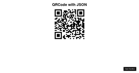 Generate Qrcode With Json Data Codesandbox