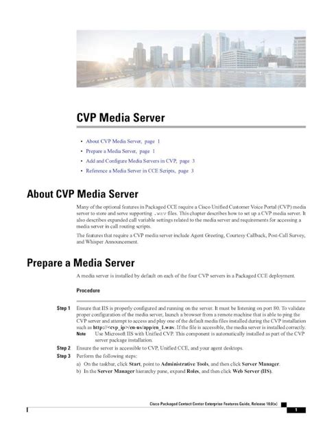 Pdf Cvp Media Server Cisco · Cvp Media Server Verify Length For