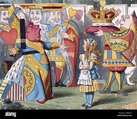 Alices Adventures In Wonderland 1865 Book By Lewis Carroll Alice Meets The Red Queen Stock
