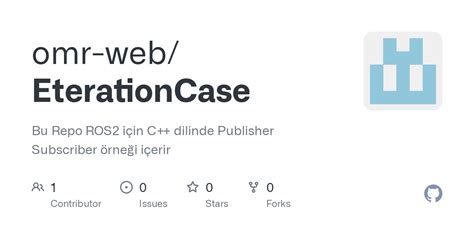 Github Omr Webeterationcase Bu Repo Ros2 Için C Dilinde Publisher