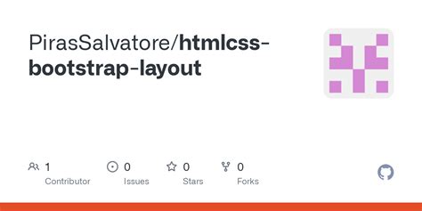 Github Pirassalvatorehtmlcss Bootstrap Layout