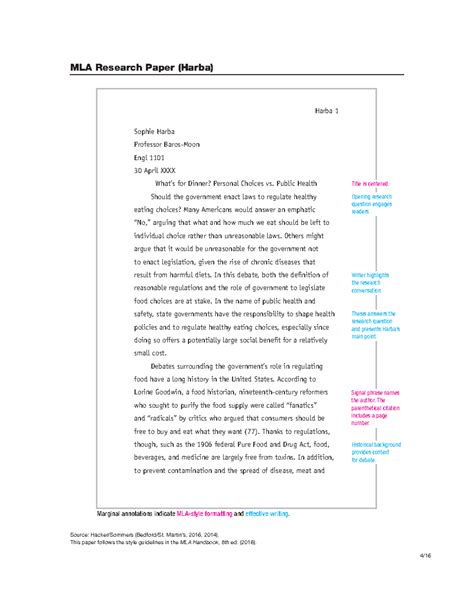 Hacker Harba MLA Engl 103 Source Hacker Sommers Bedford St Martins 2016 2014 This
