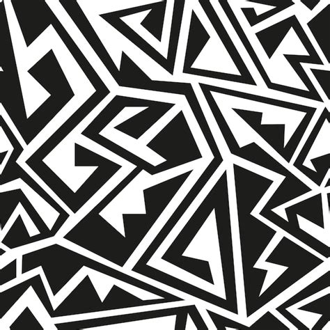 Premium Vector Monochrome Geometric Pattern