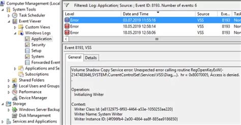 Fixing Volume Shadow Copy Vss Error With Event Id 8193 Windows Os Hub