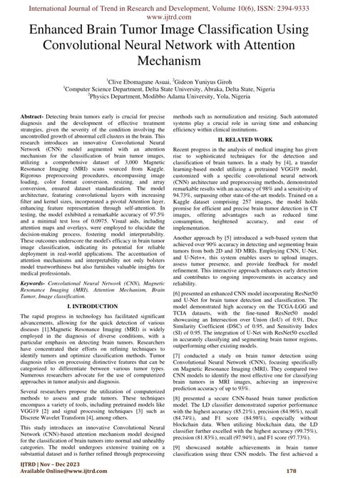 Pdf Enhanced Brain Tumor Image Classification Using Convolutional Neural Network With