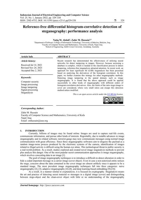 Reference Free Differential Histogram Correlative Detection Of Steganography Performance